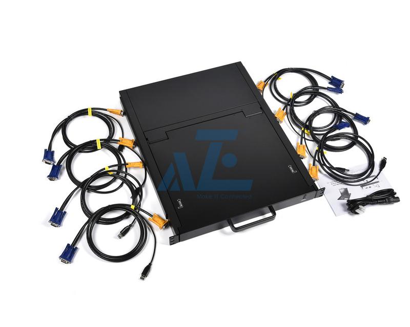 LCD KVM Console | 1U 8 Port Rackmount KVM Console |17" 8 Port USB-PS2 ...