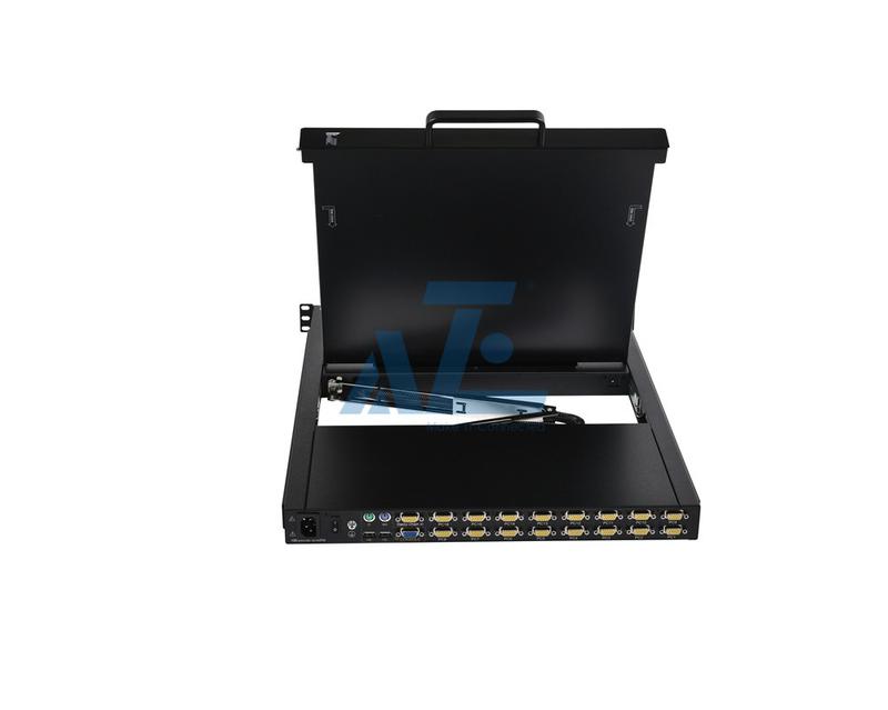 KVM | 1U 8 Port Rackmount KVM Console | 19" 8 Port USB-PS2 VGA LCD KVM ...