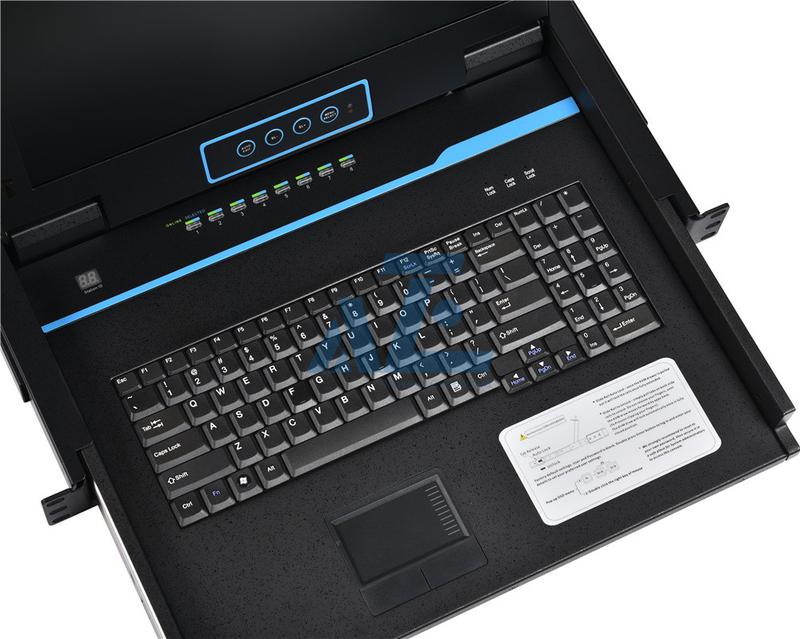 1U Rackmount 8 Port 17.3inch LCD KVM Console HD 1080p | 17.3" FHD LCD ...