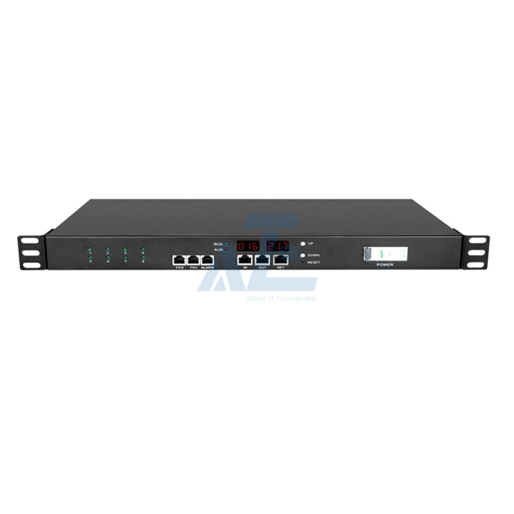 Metered by outlet with switching rack PDU,Three Phase,400V/32A, (8) C13 ...
