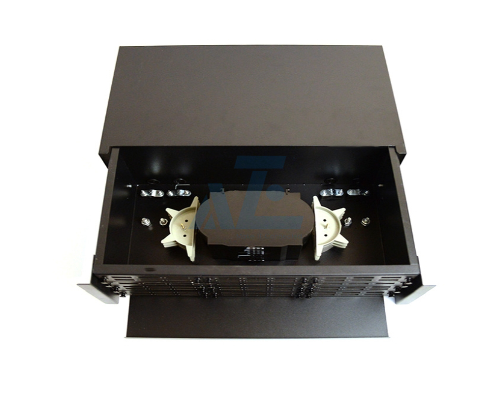 3U 19inch Rack Mount Fiber Optic Patch Panel with Adapter Panel Plates ...