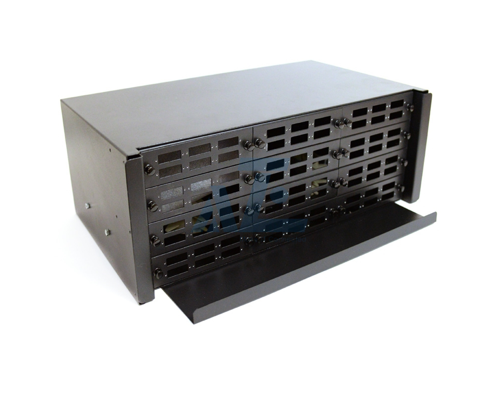 4U 19inch Rack Mount Fiber Optic Patch Panel with Adapter Panel Plates ...
