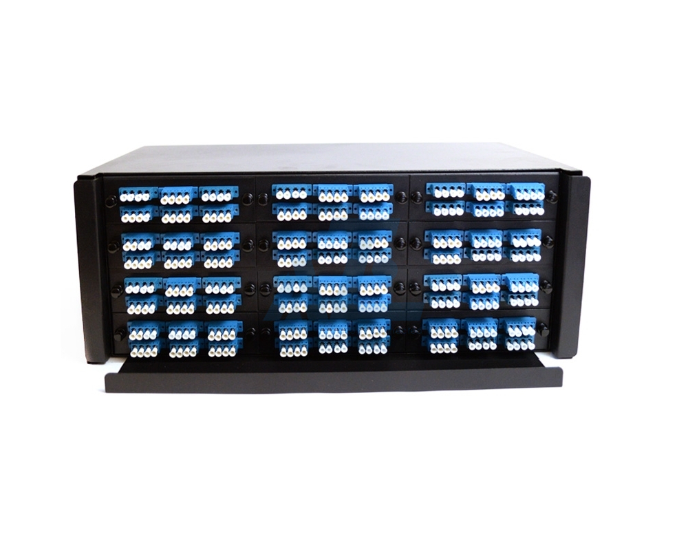 4U 19inch Rack Mount Fiber Optic Patch Panel with Adapter Panel Plates ...