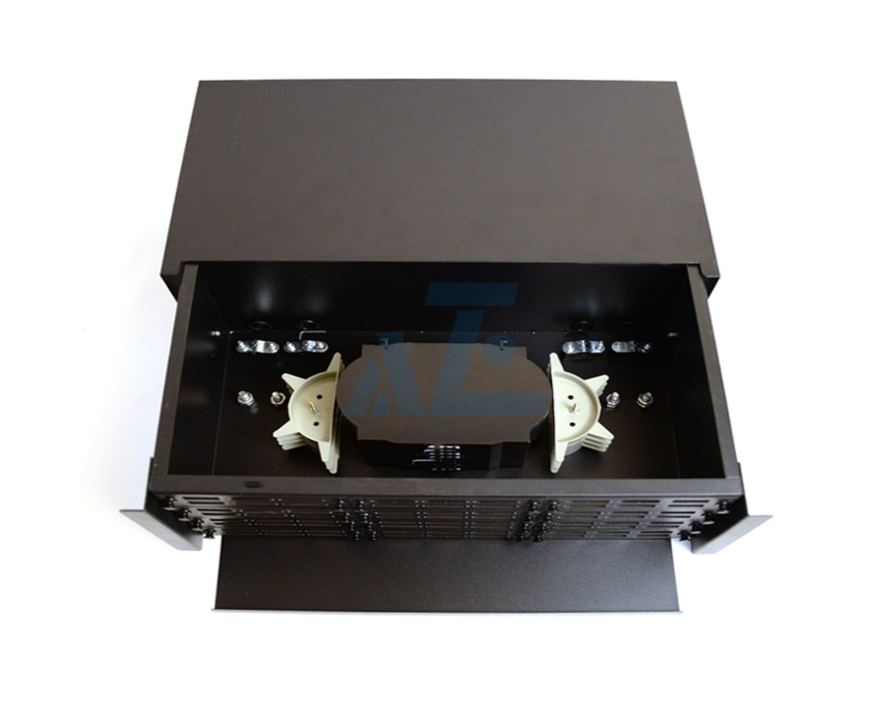 4U 19inch Rack Mount Fiber Optic Patch Panel with Adapter Panel Plates ...