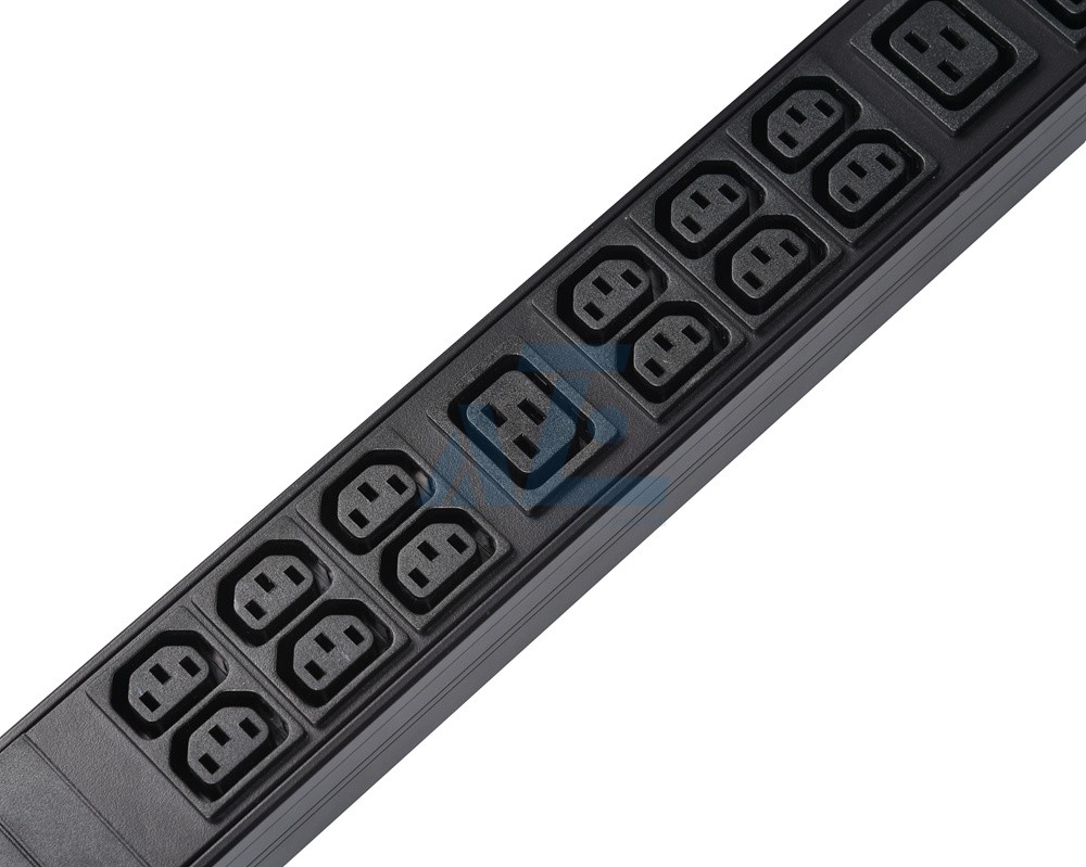 Metered rack PDU, ZeroU, Three Phase, 400V/63A, (36) C13 & (6) C19 | AZE